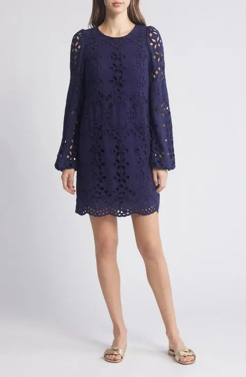 Lilly Pulitzer® Lilly Pulitzer Alyna Long Sleeve Eyelet Dress True